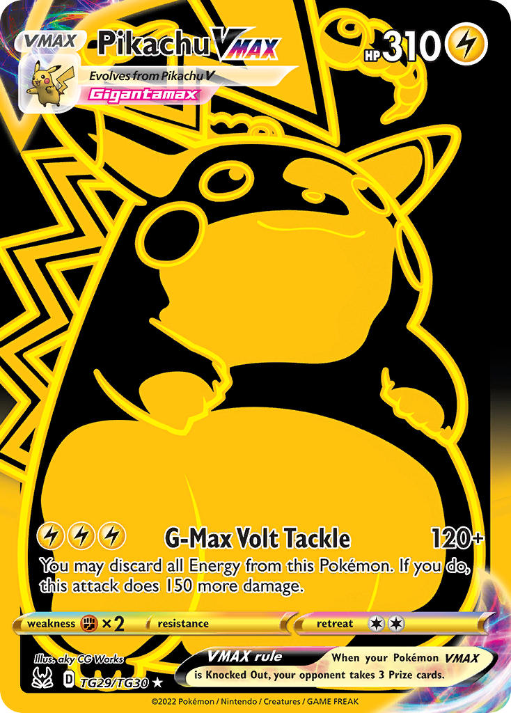 Pikachu VMAX - TG29/TG30 - Sword & Shield: Lost Origin, Trainer Gallery ...